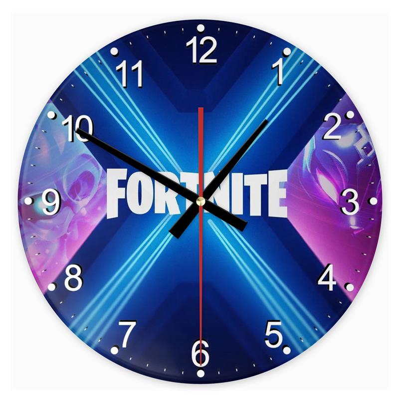 Ceas circular din sticla, Fortnite 70, multicolor,20 cm - eMAG.ro