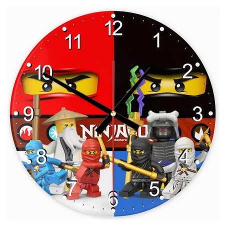 Ceas circular din sticla, Lego Ninjago 16, multicolor,20 cm - eMAG.ro