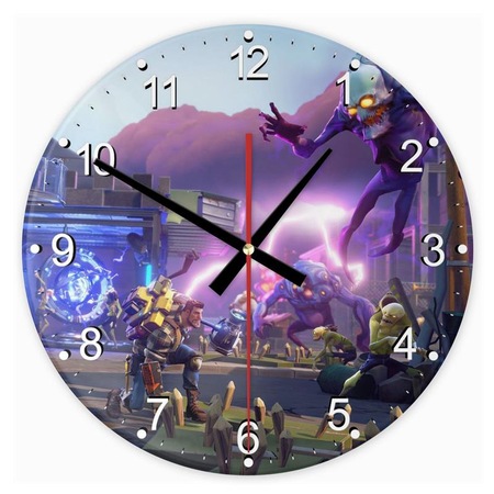 Ceas circular din sticla, Fortnite 341, multicolor,20 cm - eMAG.ro