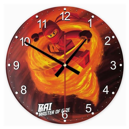 Ceas circular din sticla, Lego Ninjago 11, multicolor,20 cm - eMAG.ro