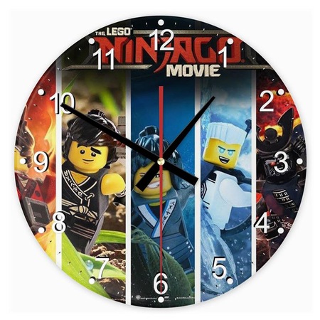 Ceas circular din sticla, Lego Ninjago 10, multicolor,20 cm - eMAG.ro