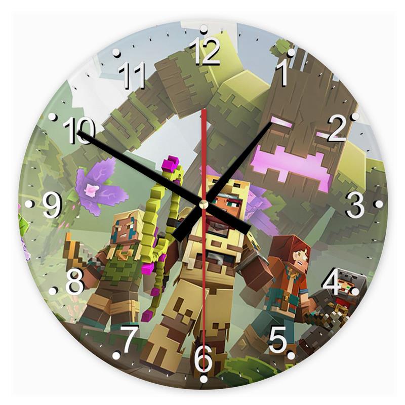 Ceas circular din sticla, Minecraft 38, multicolor,20 cm - eMAG.ro