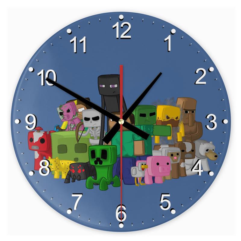 Ceas circular din sticla, Minecraft 19, multicolor,20 cm - eMAG.ro