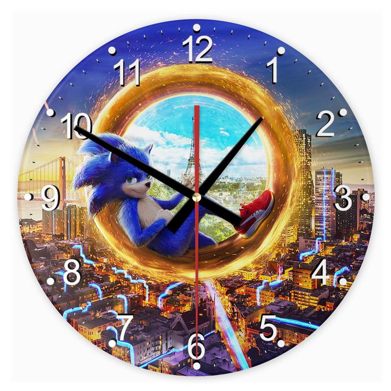 Ceas circular din sticla, Sonic 15, multicolor,20 cm - eMAG.ro