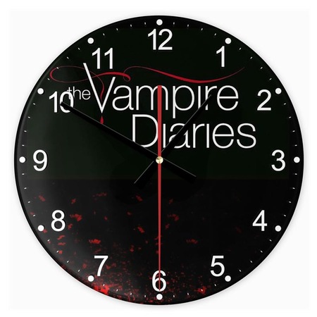 Ceas circular din sticla, The Vampire Diaries 13, multicolor,20 cm ...