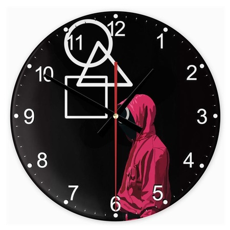 Ceas circular din sticla, Squid Game 11, multicolor,20 cm - eMAG.ro