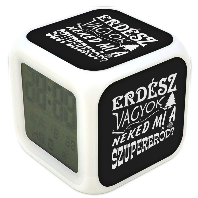 Erdész szupererő színváltós világító ébresztő óra hőmérő - eMAG.hu
