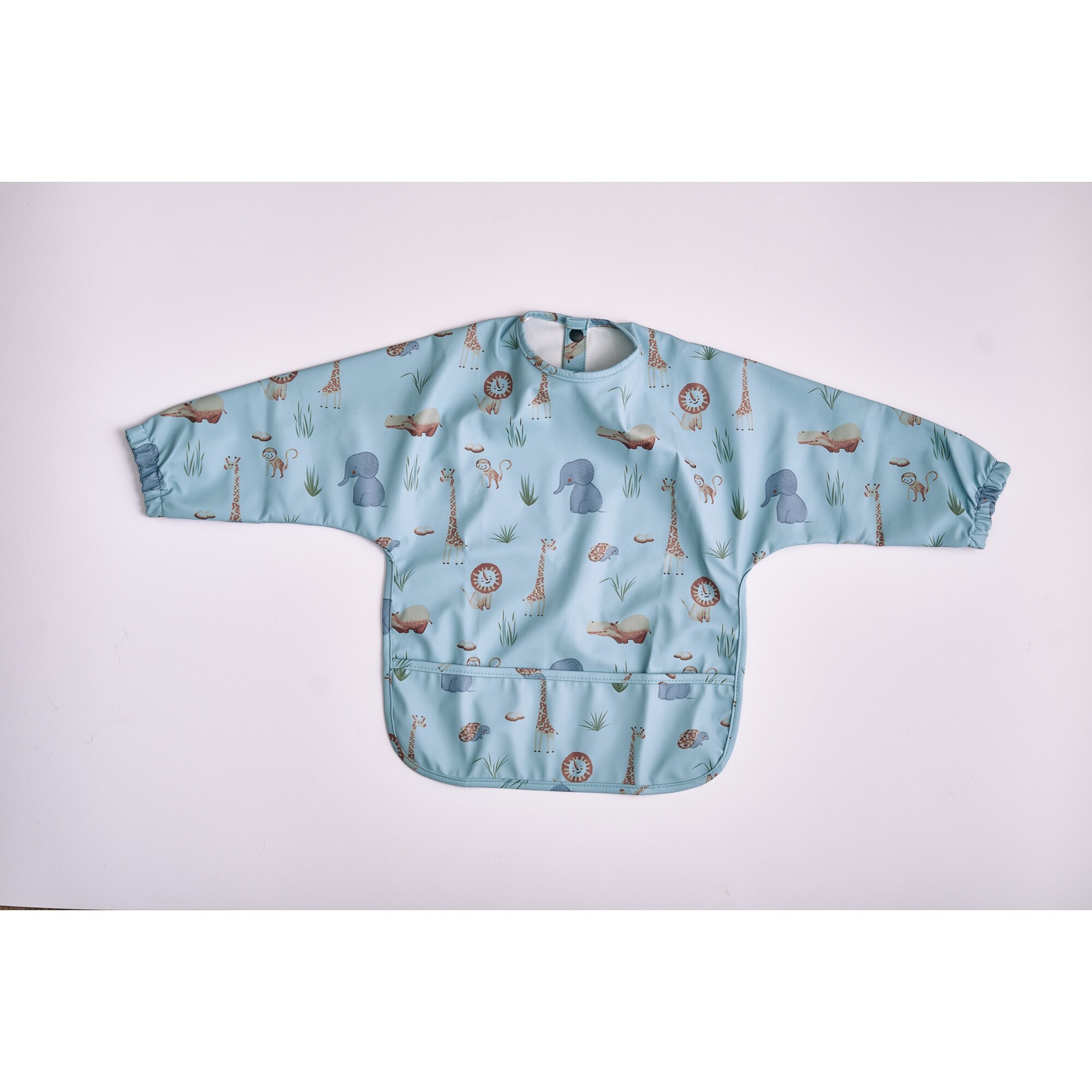 Baveta impermeabila cu maneci lungi, buzunar colector pentru copii, 18 ...