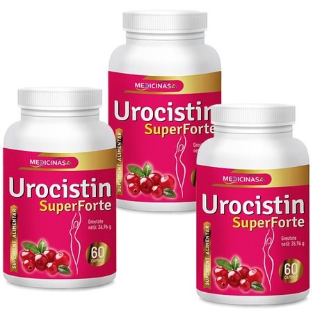 Set Urocistin SuperForte, Medicinas, 3 flacoane x 60 cps - eMAG.ro