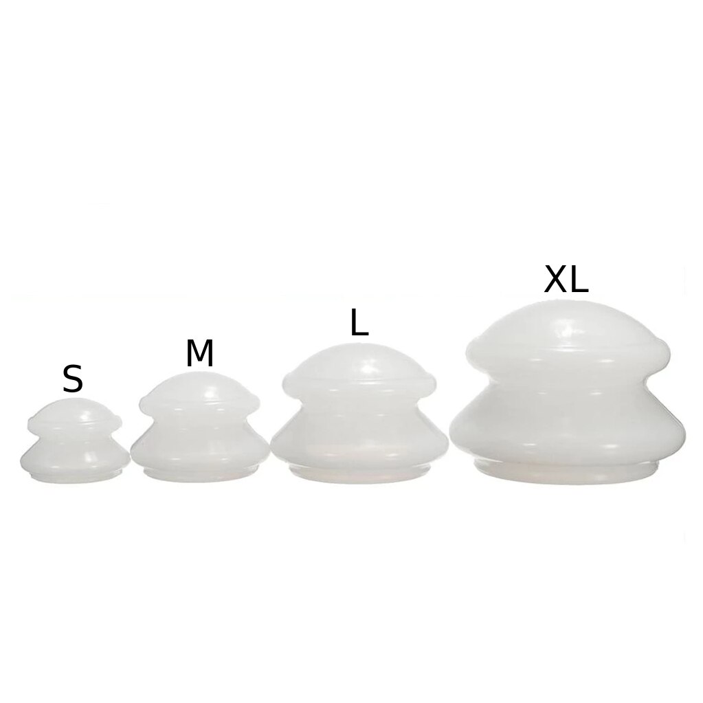 Set 4 ventuze din silicon dimensiuni XL, L, M si S pentru masaj facial ...