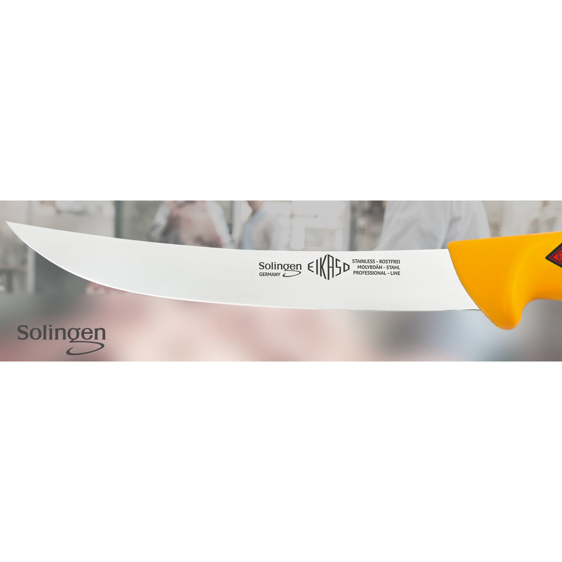 Cutit pentru transat carnea curbat, Solingen Otel inoxidabil, Galben ...