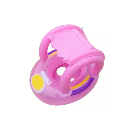 Colac Bebe pentru inot, cu protectie solara, roz, 1an+ - eMAG.ro