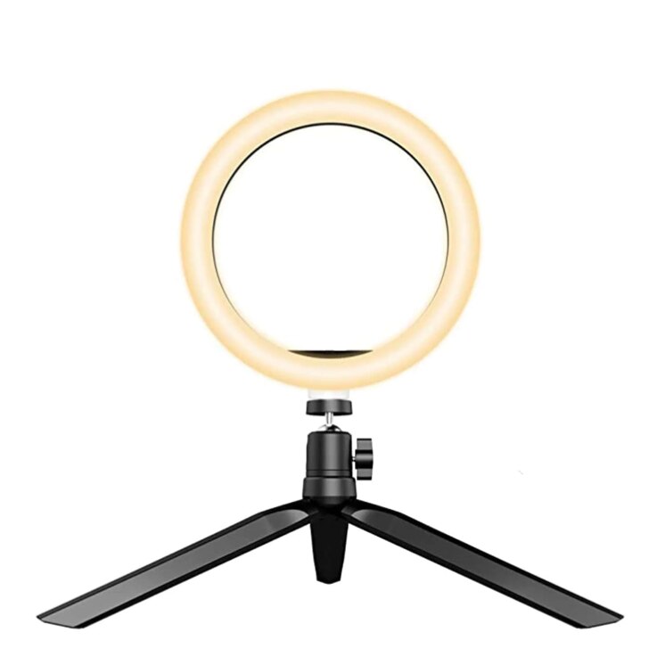 Lampa circulara Ring Light, diametru 16cm/6inch LED, conectare USB, 3 moduri de lumina, 10 ...