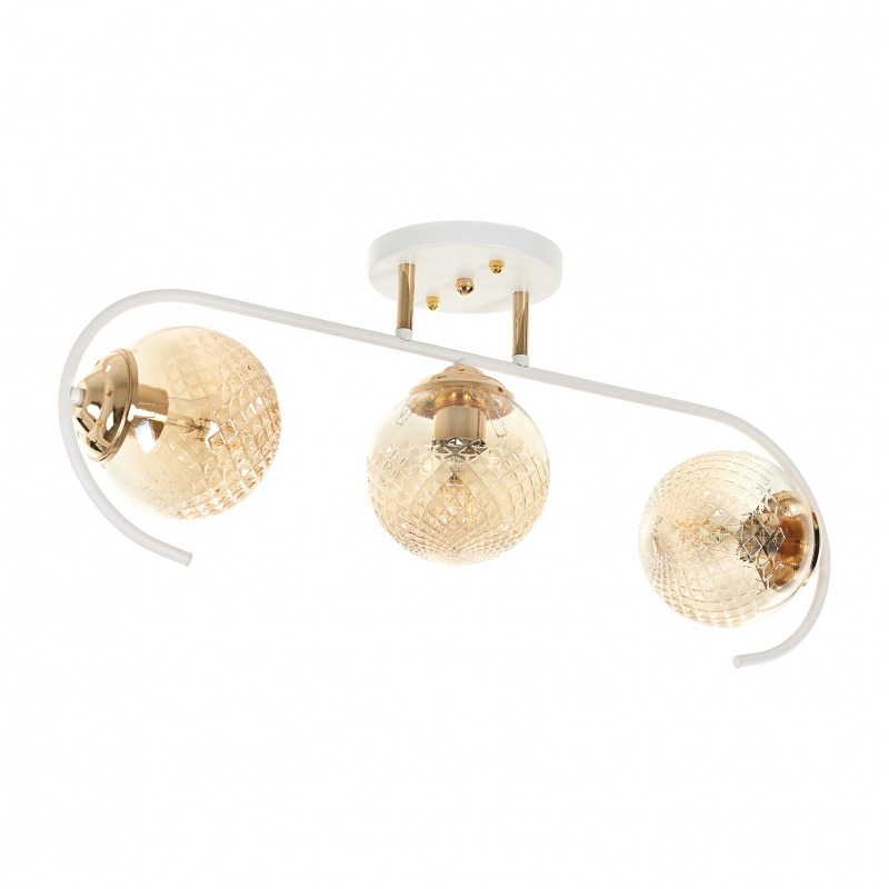 Полилей EL LTD 2433/3 GD, 3xe27, бял - eMAG.bg