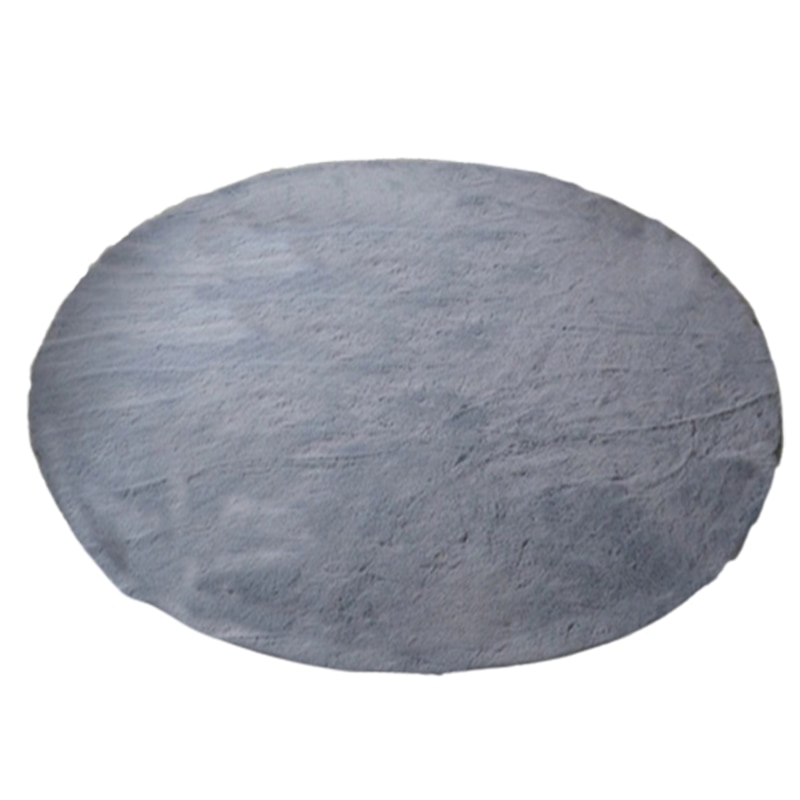 Covor Rabbit, Gri inchis 150 cm rotund, Poliester - eMAG.ro