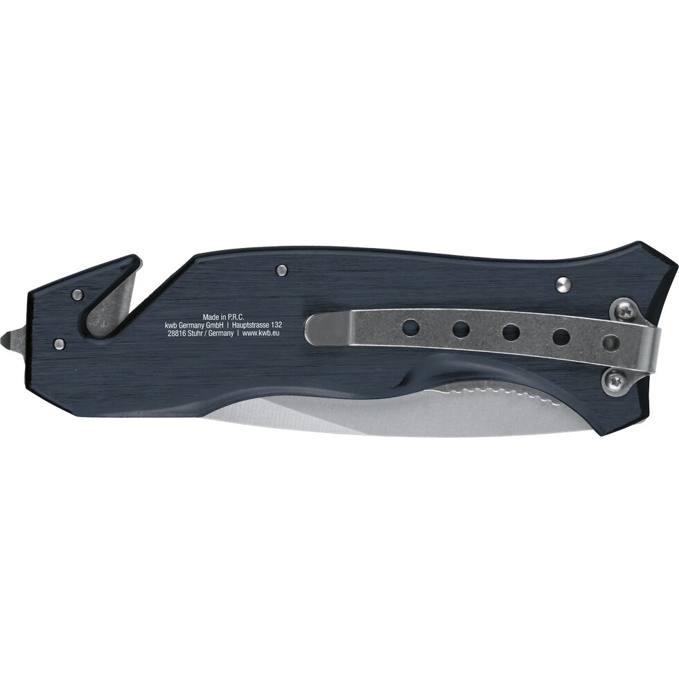 KWB Profi biztonsági kés üvegtörővel és övvágóval, rozsdamentes acél ...