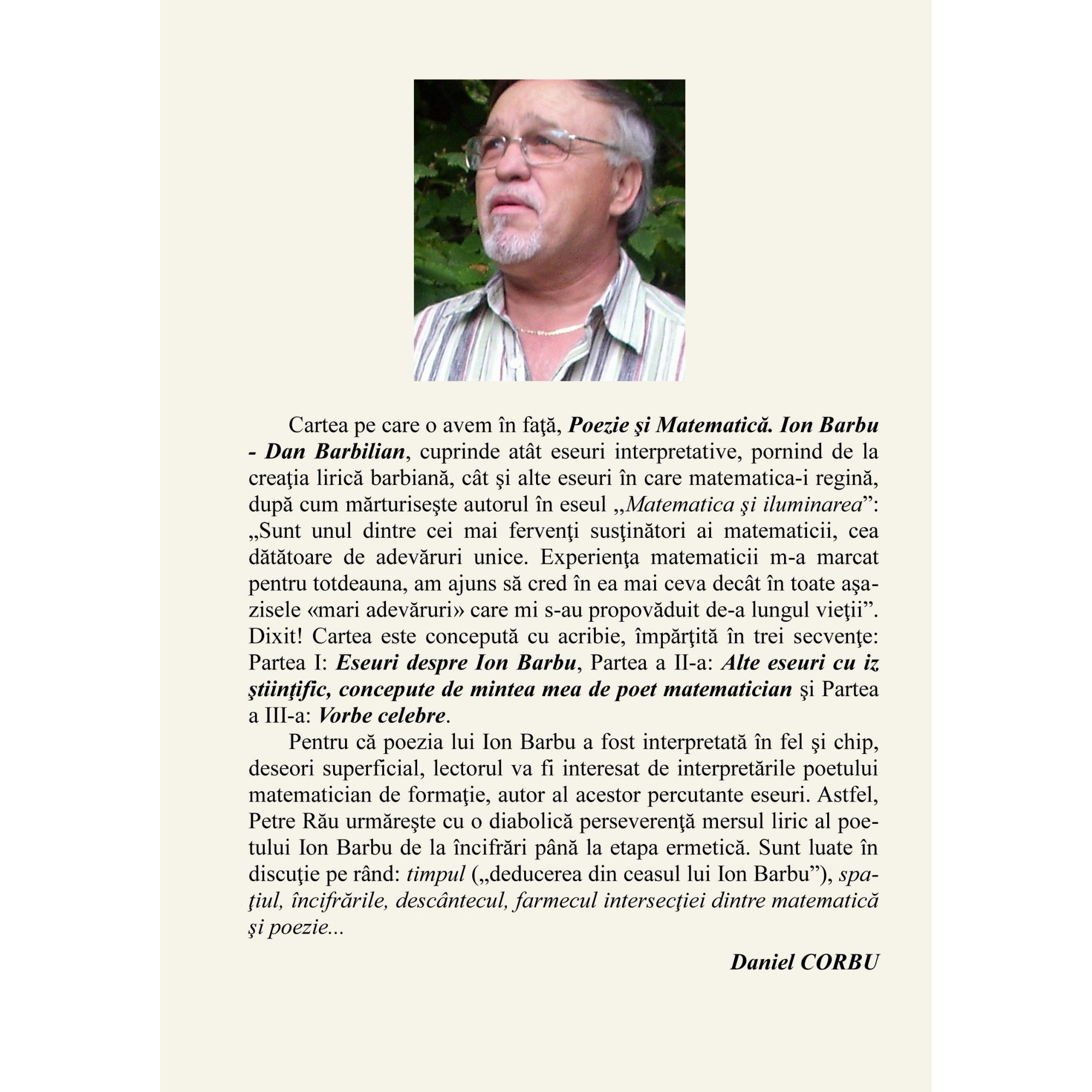 Poezie si Matematica: Ion Barbu - Dan Barbilian, Petre Rau - eMAG.ro