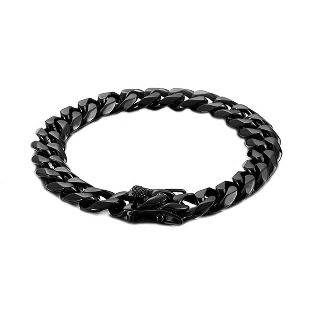 Bratara 4093N inox, Sic Moda, Negru, lungime 21 cm - eMAG.ro