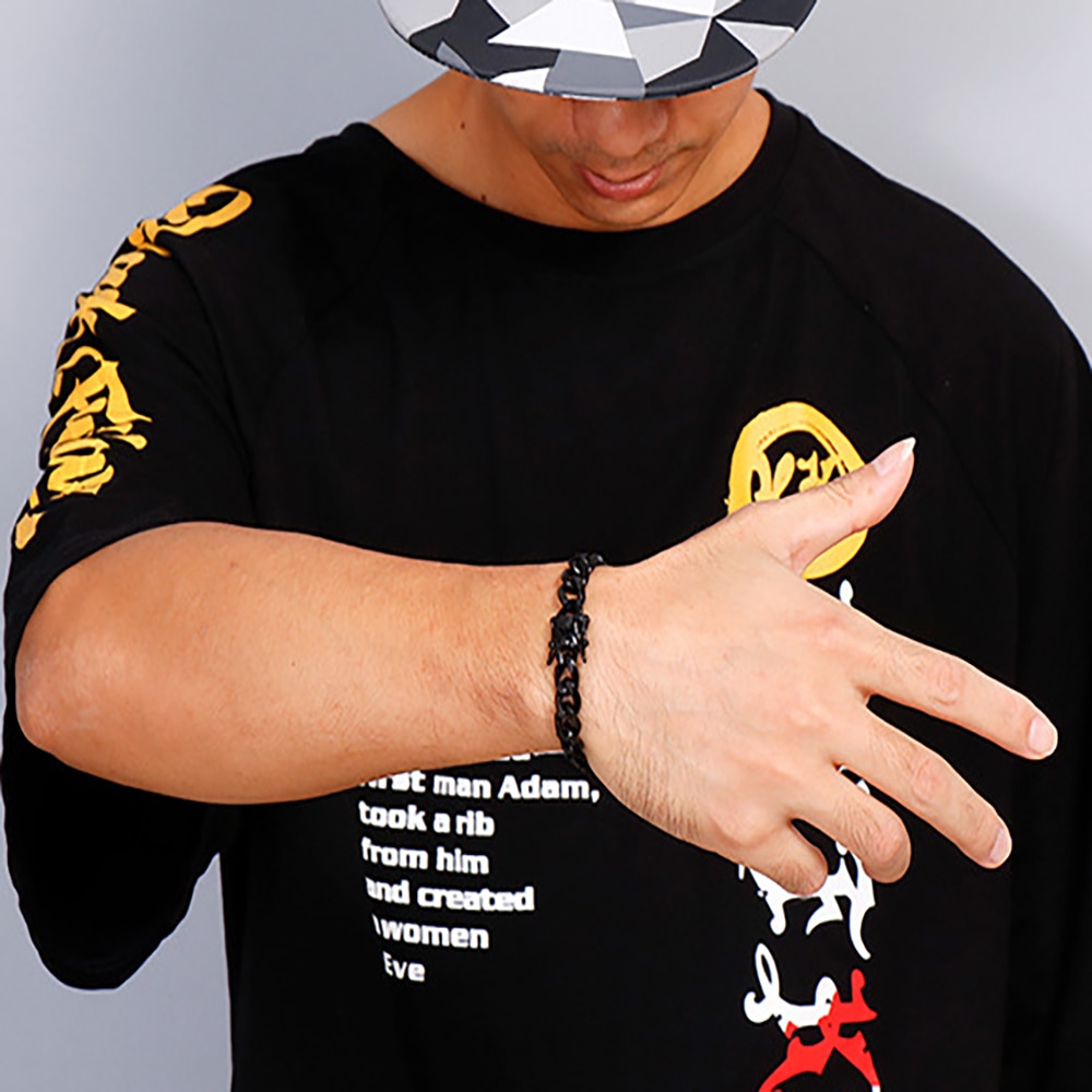 Bratara 4093N inox, Sic Moda, Negru, lungime 21 cm - eMAG.ro