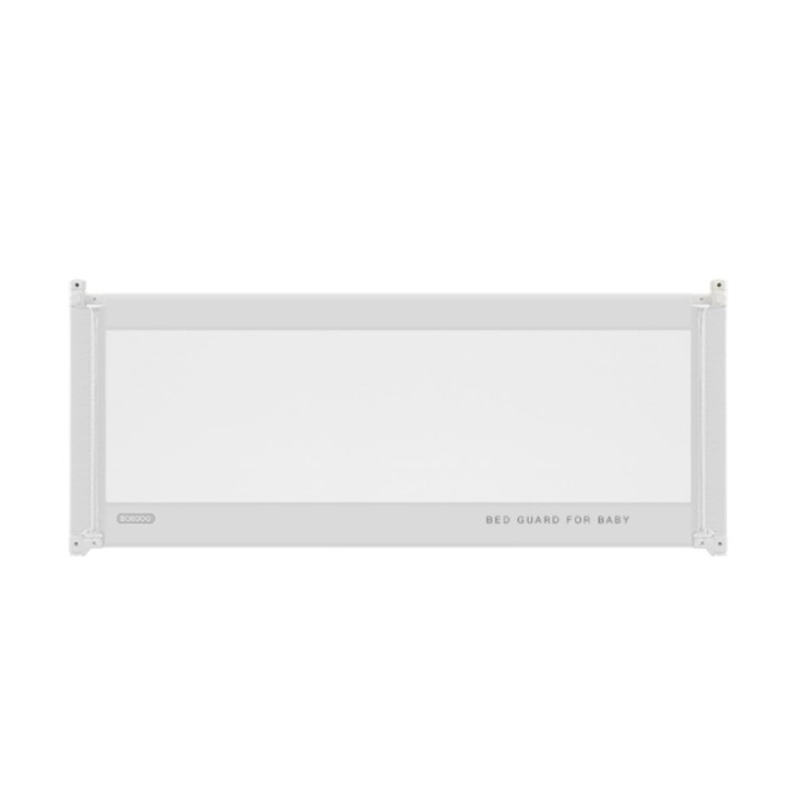 Bariera laterala pat, inaltime ajustabila 70-90 cm, 195 cm, Gri - eMAG.bg