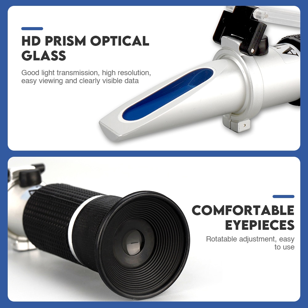 Refractometru Alcoolmetru 0-80% Vol, pentru Analizat Concentratia ...