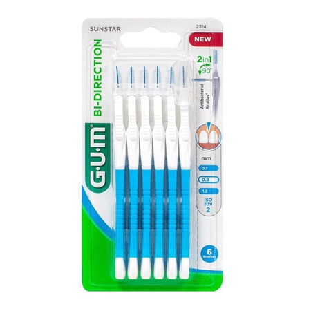Set 6x Periute Interdentare, GUM, Bi-Direction, pentru Curatare in ...