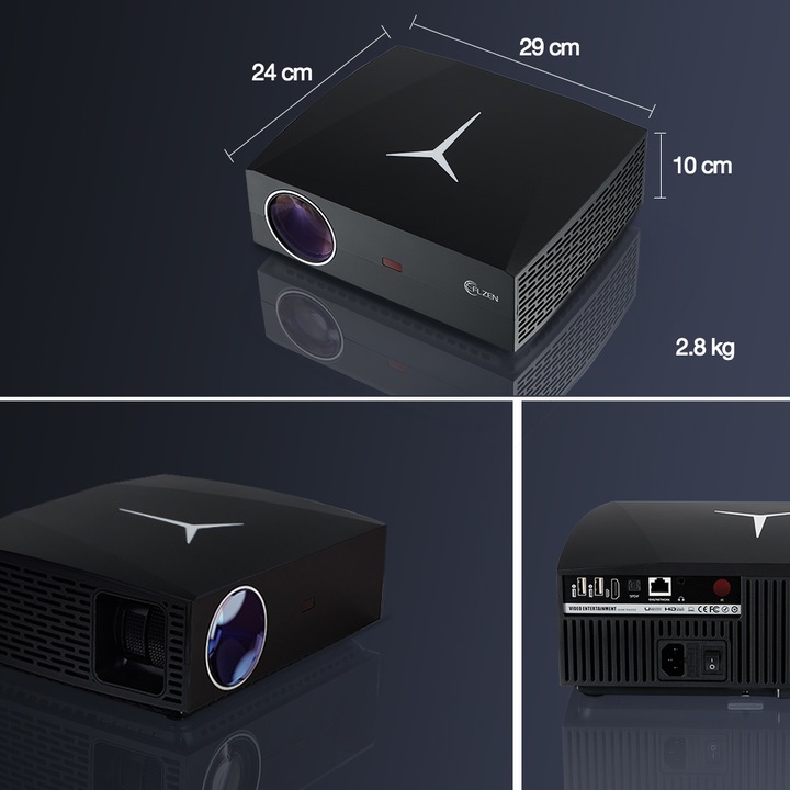 Videoproiector FLZEN F2, 1080p FULL HD WIFI Proiector, 5500 Lumen ...