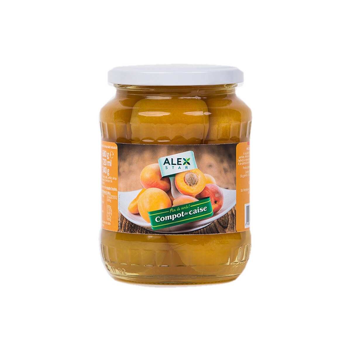 Compot de caise intregi, 720 ml, Alex Star - eMAG.ro