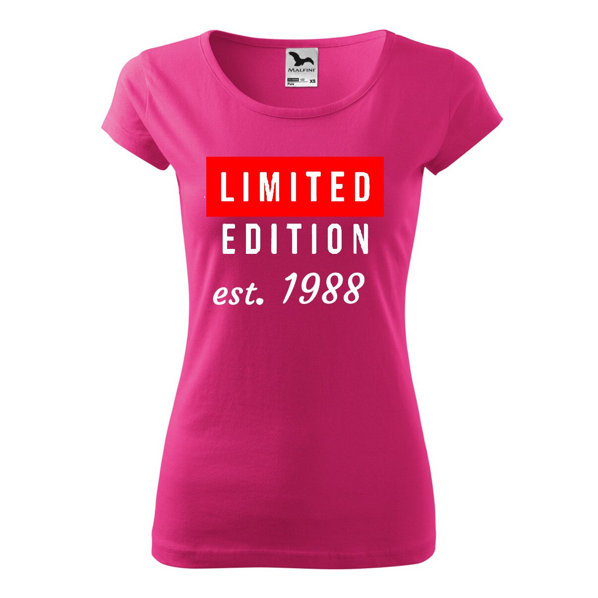 Tricou femei personalizat, roz, Limited edition 1988, L - eMAG.ro