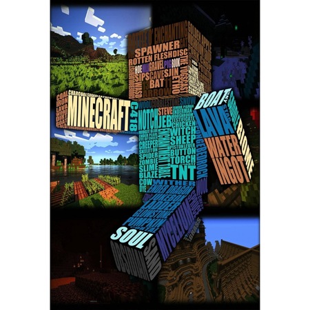 Poster Minecraft Steve, 61x90cm, poster409, Multicolor - eMAG.ro