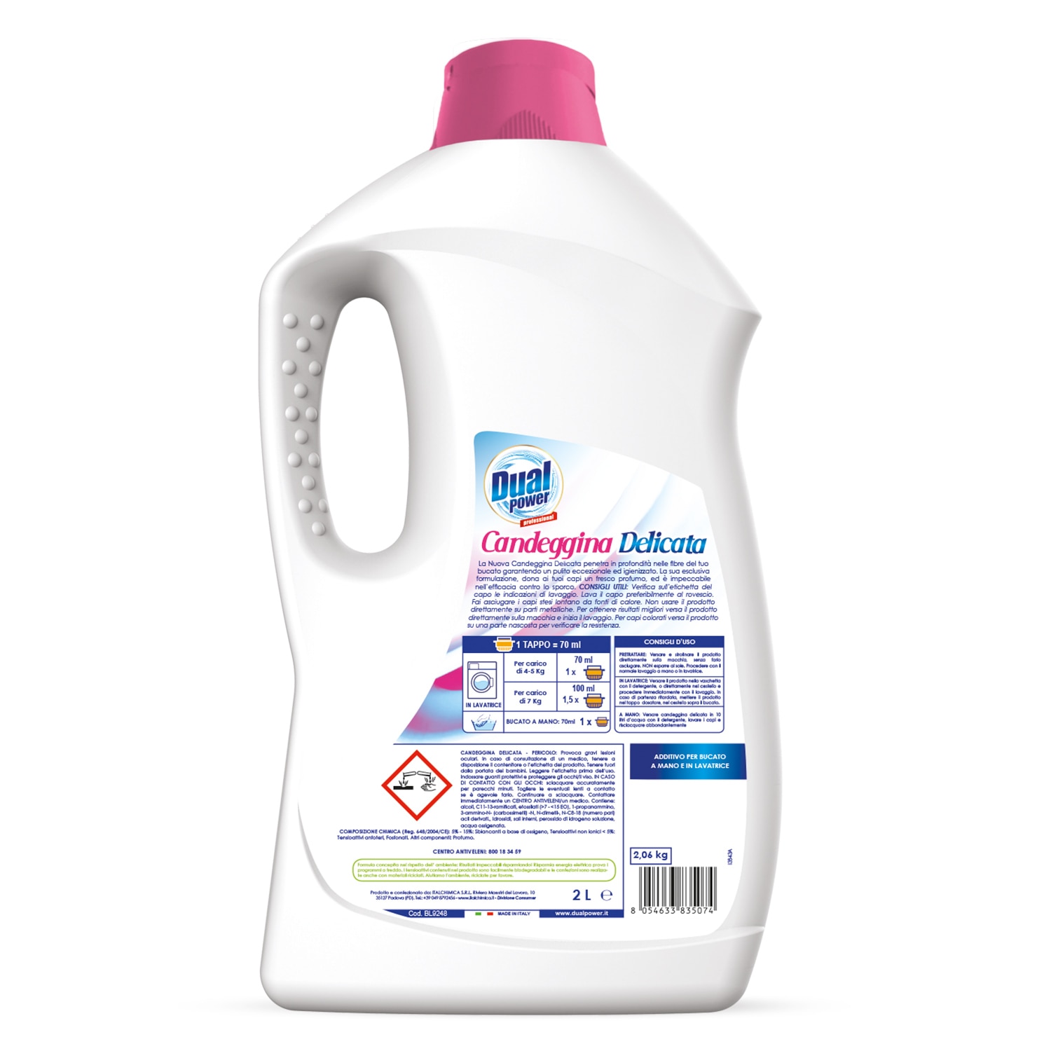 Inalbitor pentru rufe albe si colorate, Dual Power Lavatrice Candeggina ...