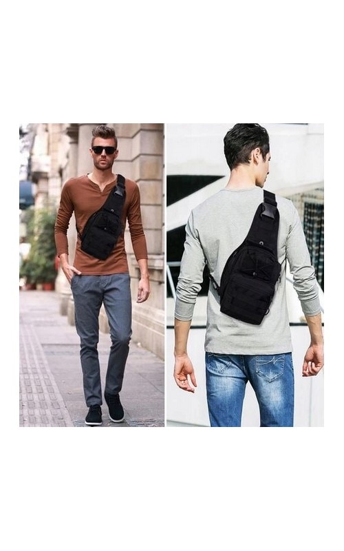 Geanta de umar pentru barbati, Zola, cu centura reglabila, 3 buzunare ...