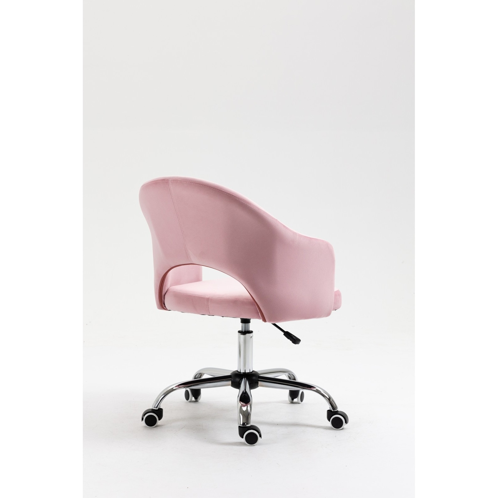Scaun birou, rotativ, baza metalica, tapiterie catifea, Roz - eMAG.ro