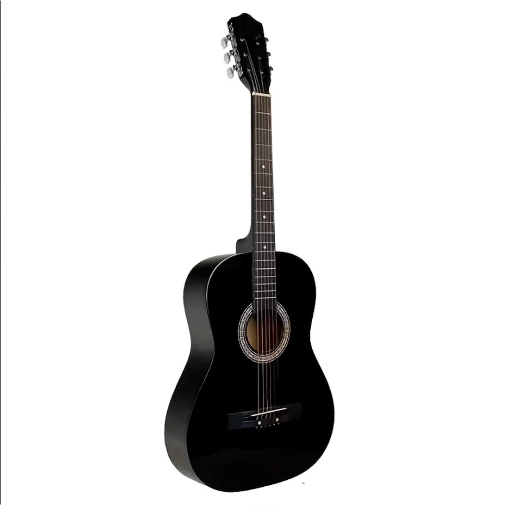 Chitara AT PERFORMANCE®, Clasica 4/4 Neagra, 38" (95cm), Lemn, 6 Corzi ...