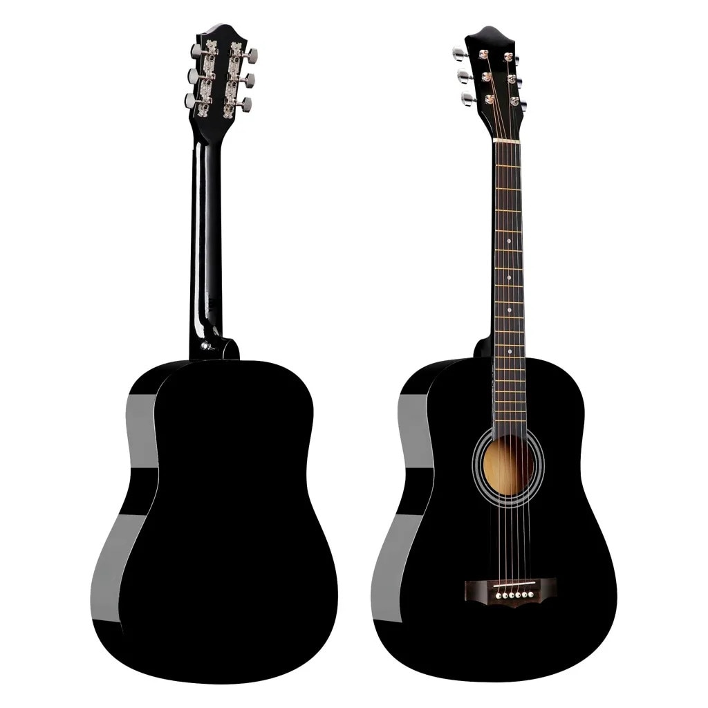 Chitara AT PERFORMANCE®, Clasica 4/4 Neagra, 38" (95cm), Lemn, 6 Corzi ...