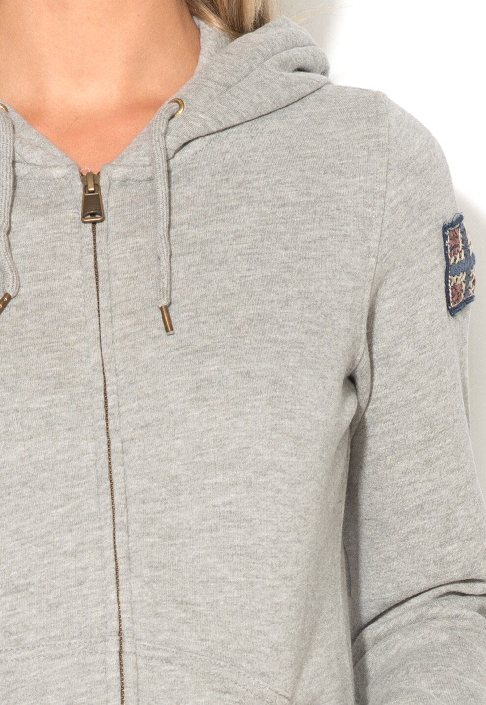 Napapijri Hanorac gri melange cu fermoar Baikal L - eMAG.ro