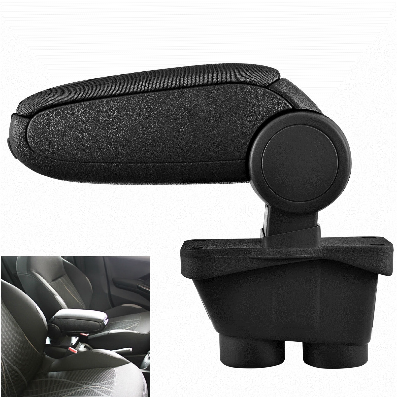 Cotiera auto dedicata textile negru pentru Peugeot 208 2012-2019 - eMAG.ro