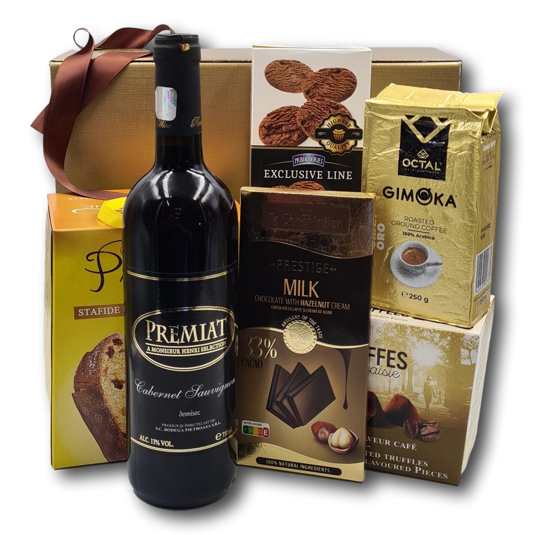 Pachet Cadou "Classic Gift" care contine o selectie de bunatati ...
