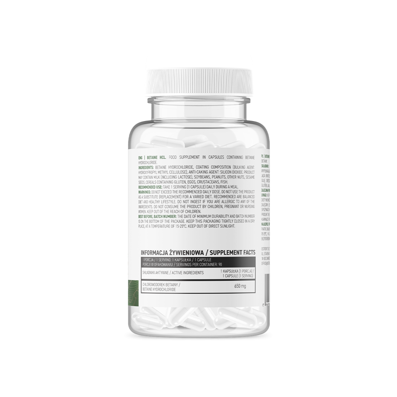 OstroVit Betaine HCl vege, 90 Capsule - eMAG.ro