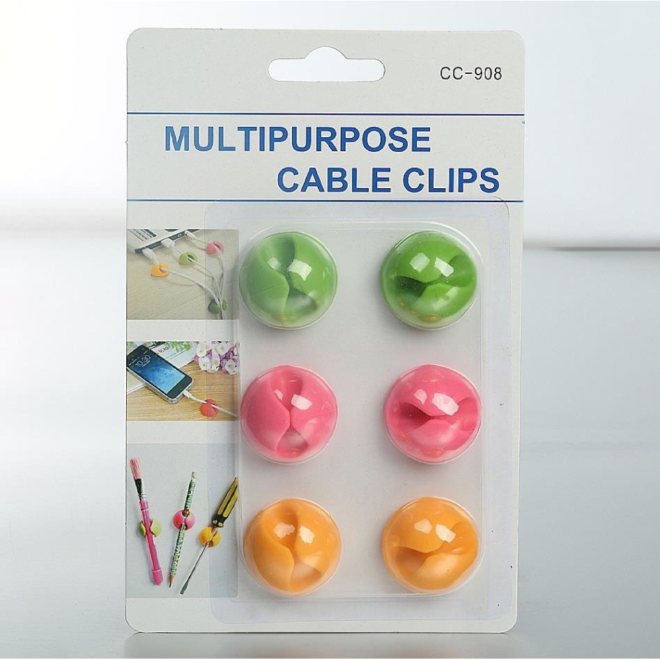 Set accesorii fixare cabluri, PARAFASA, Adeziv, Multicolor - eMAG.ro