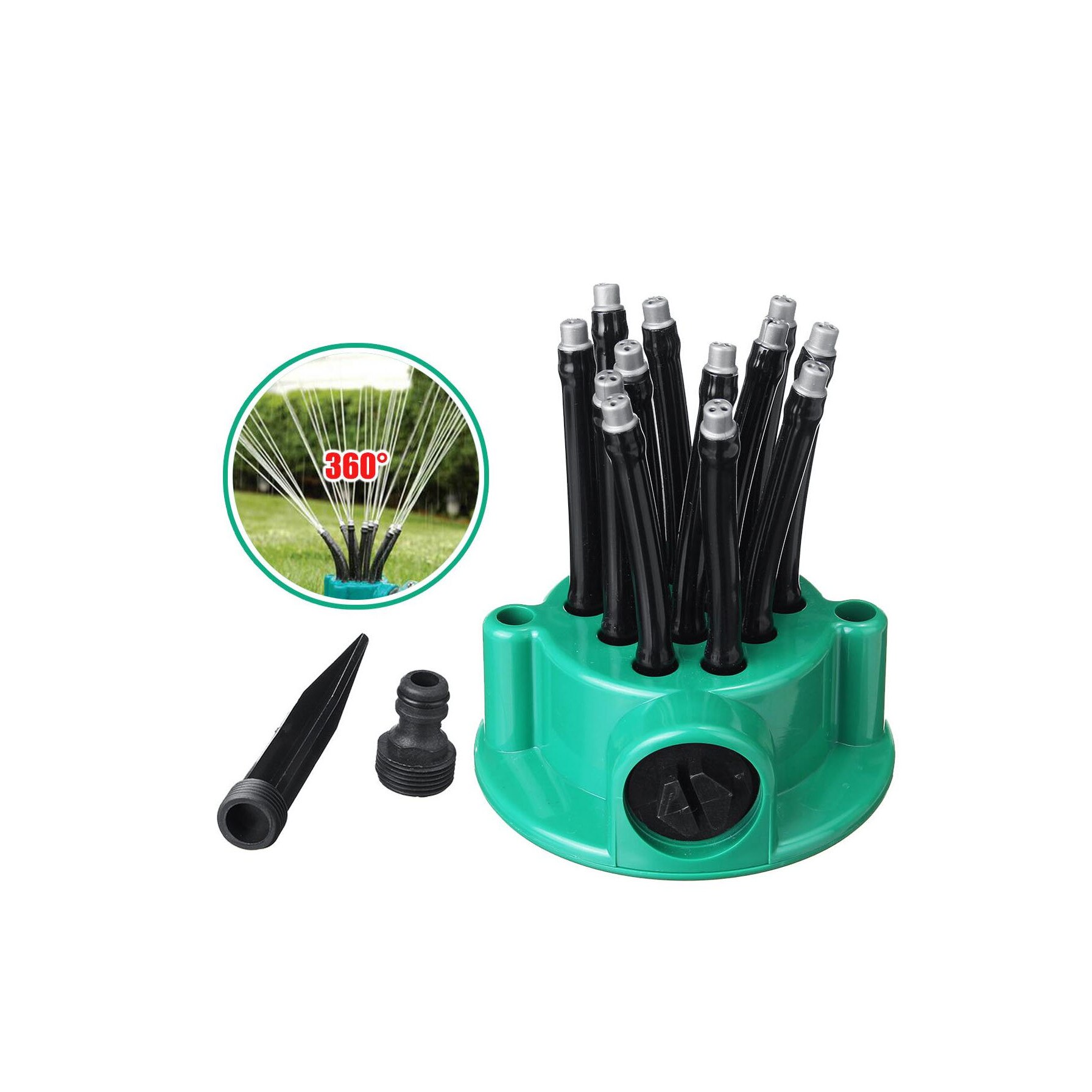 Aspersor pentru gradina Green Sprinkler, 306 de grade, usor de montat ...