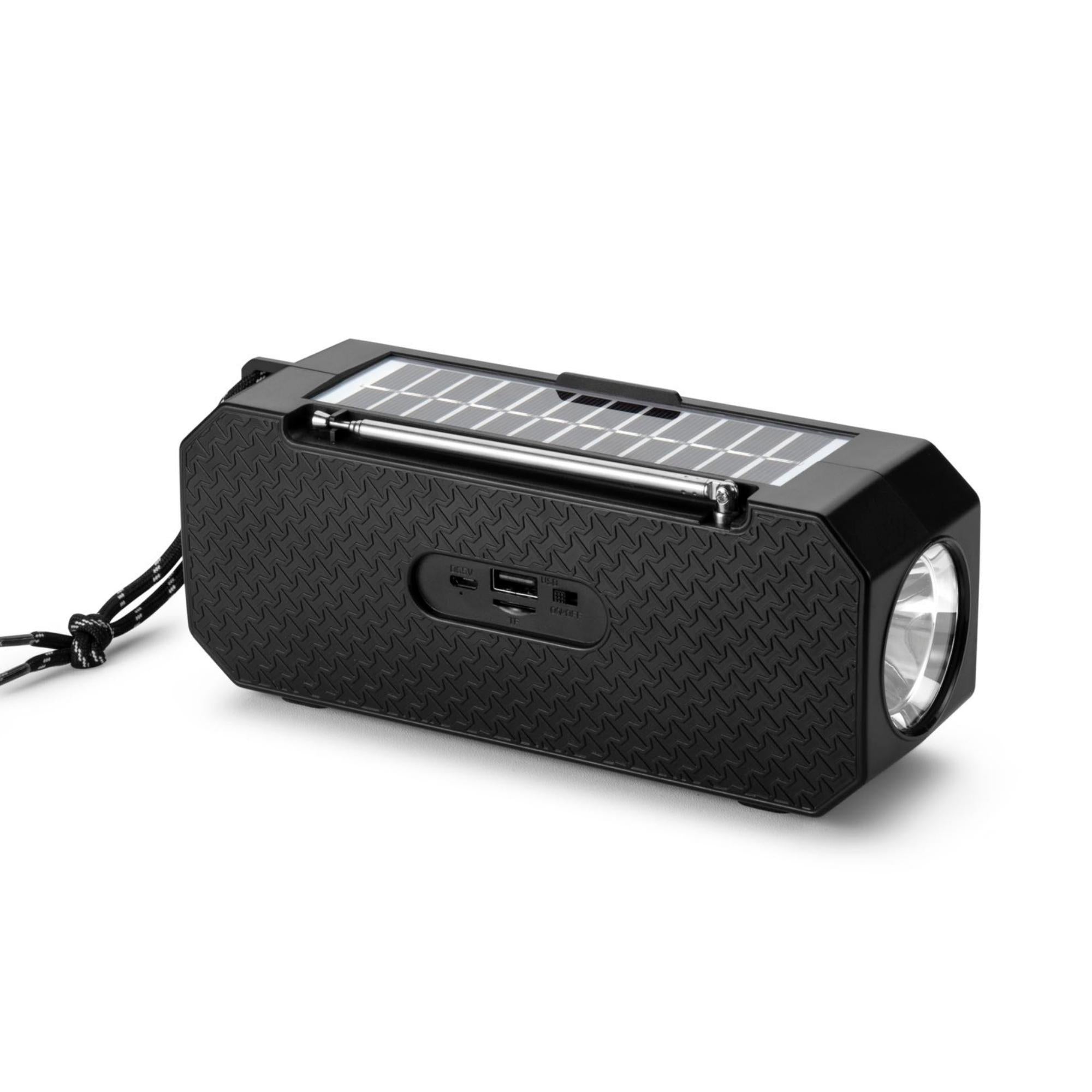 Boxa Portabila Incarcare Solara cu Radio, Bluetooth, Lanterna, Card ...