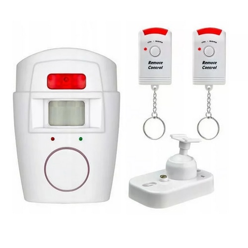 Alarma wireless cu senzor de miscare 105 dB + 2 telecomenzi, 1002 - eMAG.ro
