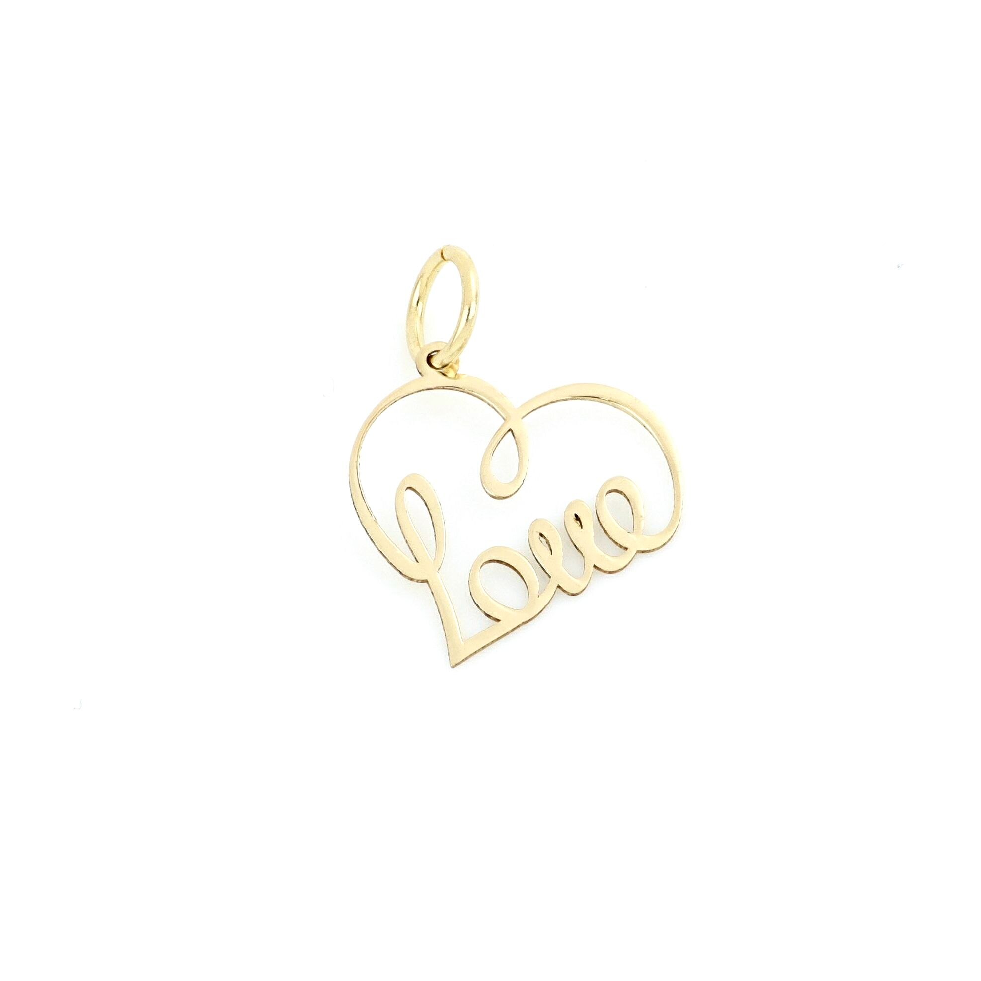 Pandant inima model decupat Love, MOHI Fine Jewellery, Aur 14k - eMAG.ro