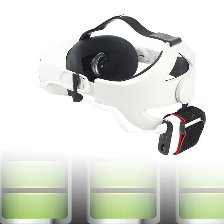 Banda fixare ochelari VR, Compatibil cu Oculus Quest 2, Alb - eMAG.ro