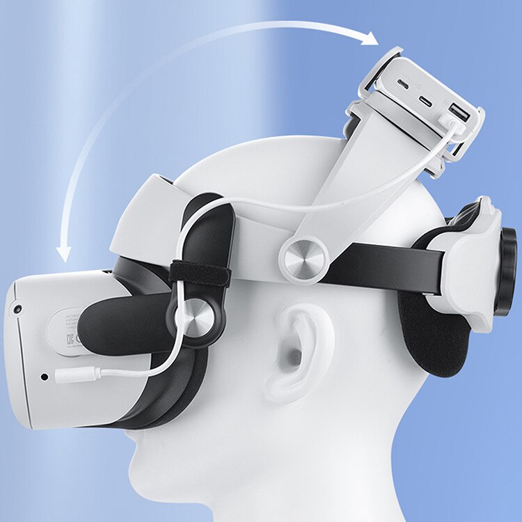 Banda fixare ochelari VR, Compatibil cu Oculus Quest 2, Alb - eMAG.ro