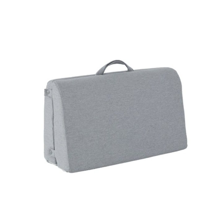 Protectie pat copil, pliabila si super portabila, H 30 cm, 120 cm, Gri ...