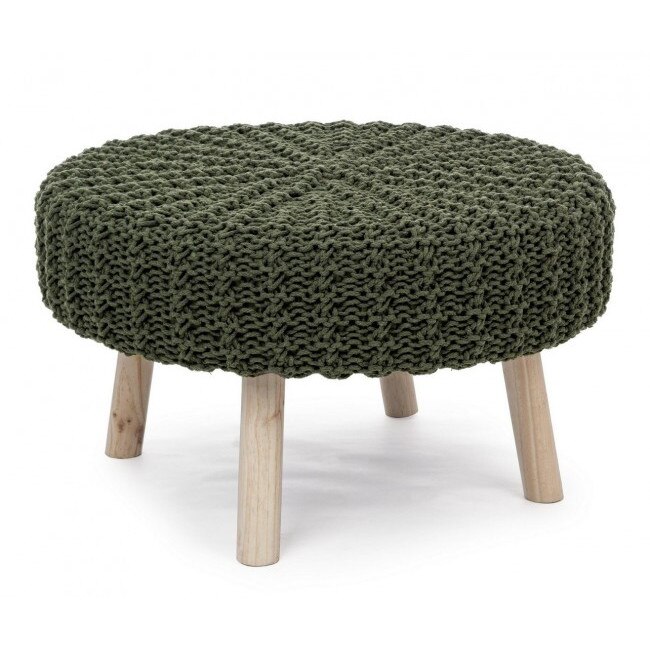 Taburet verde Braid Ø70x40h - eMAG.ro