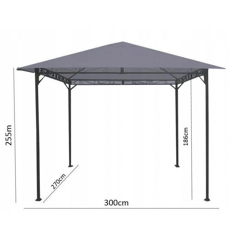 Cort Gradina 3x3m, Gri - eMAG.ro