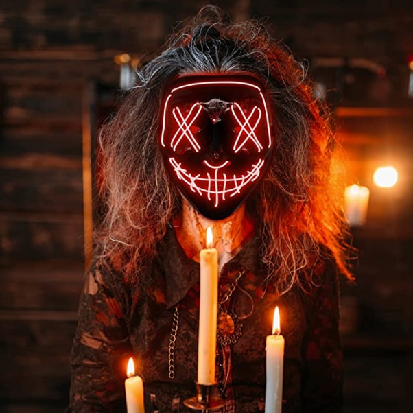 Masca LED Carnaval, Festival, Cosplay, Halloween cu 3 Moduri de ...